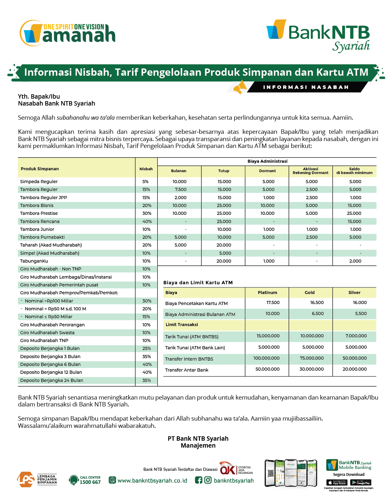 PT Bank NTB Syariah - Menebar Berkah, Membangun Kepercayaan