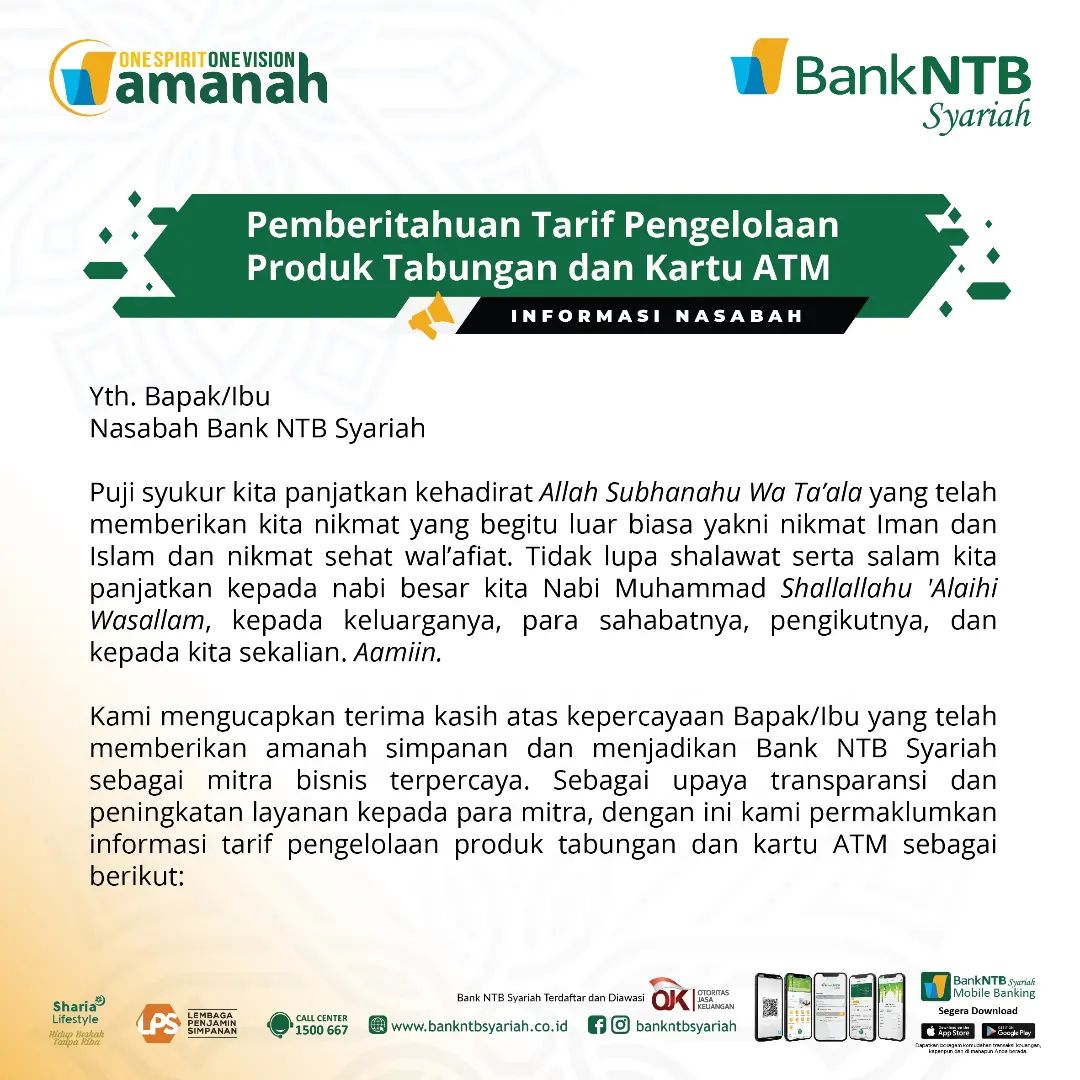 PT Bank NTB Syariah - Menebar Berkah, Membangun Kepercayaan